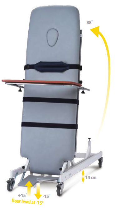 Tilt table with electric tilt adjustment, 200x65cm | ATP Supply